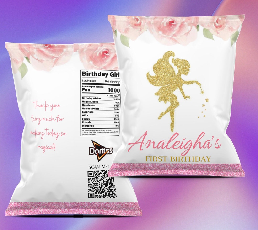 Fairy Chip Bag Labels, Fairy Chip Bags, Fairy Chip Bag, Fairy First ...
