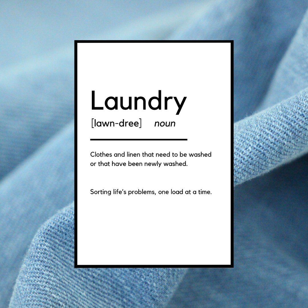 Laundry Definition Print - Etsy UK