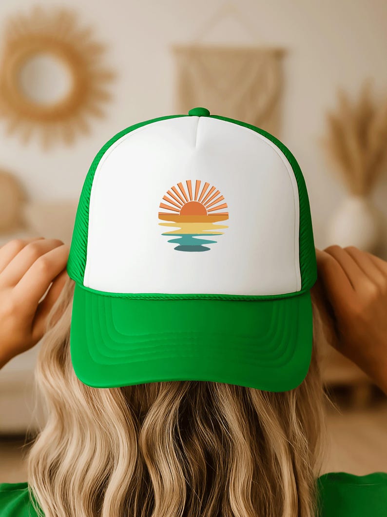 Sunset Sunrise Beach Hat Summer Vacation Sun Cap - Etsy