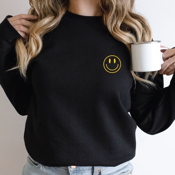 Smiley Face Sweatshirt - Etsy