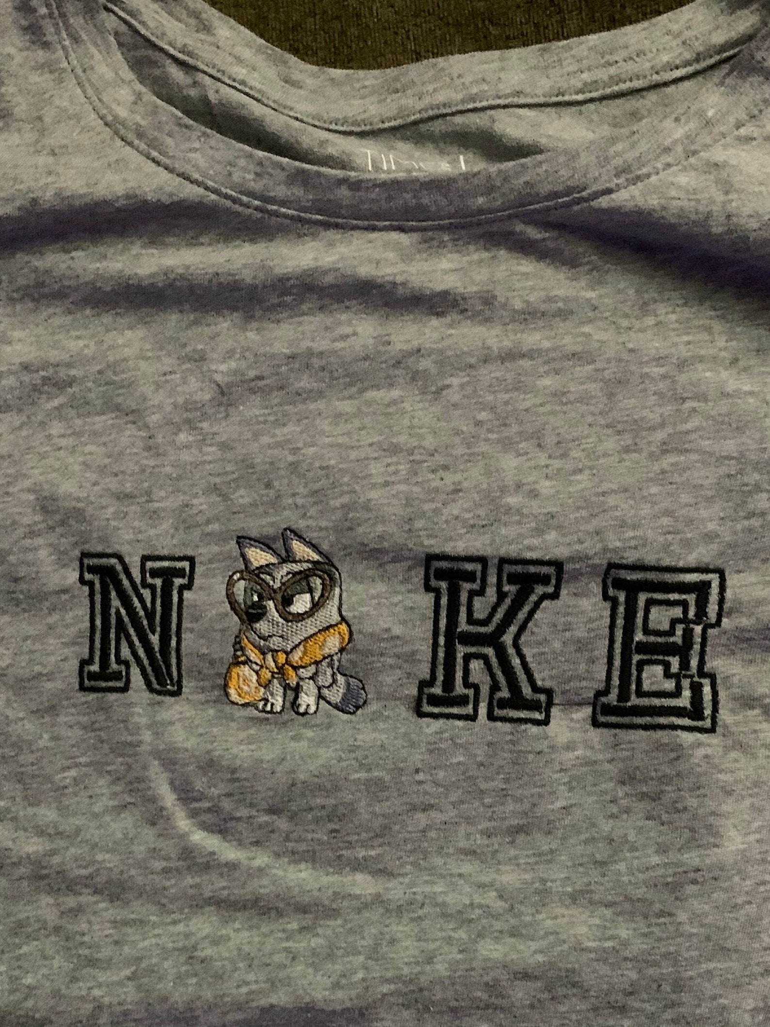 Grouchy Granny Muffin - Blue Dog Embroidered Sweater (XS-3XL) - Etsy