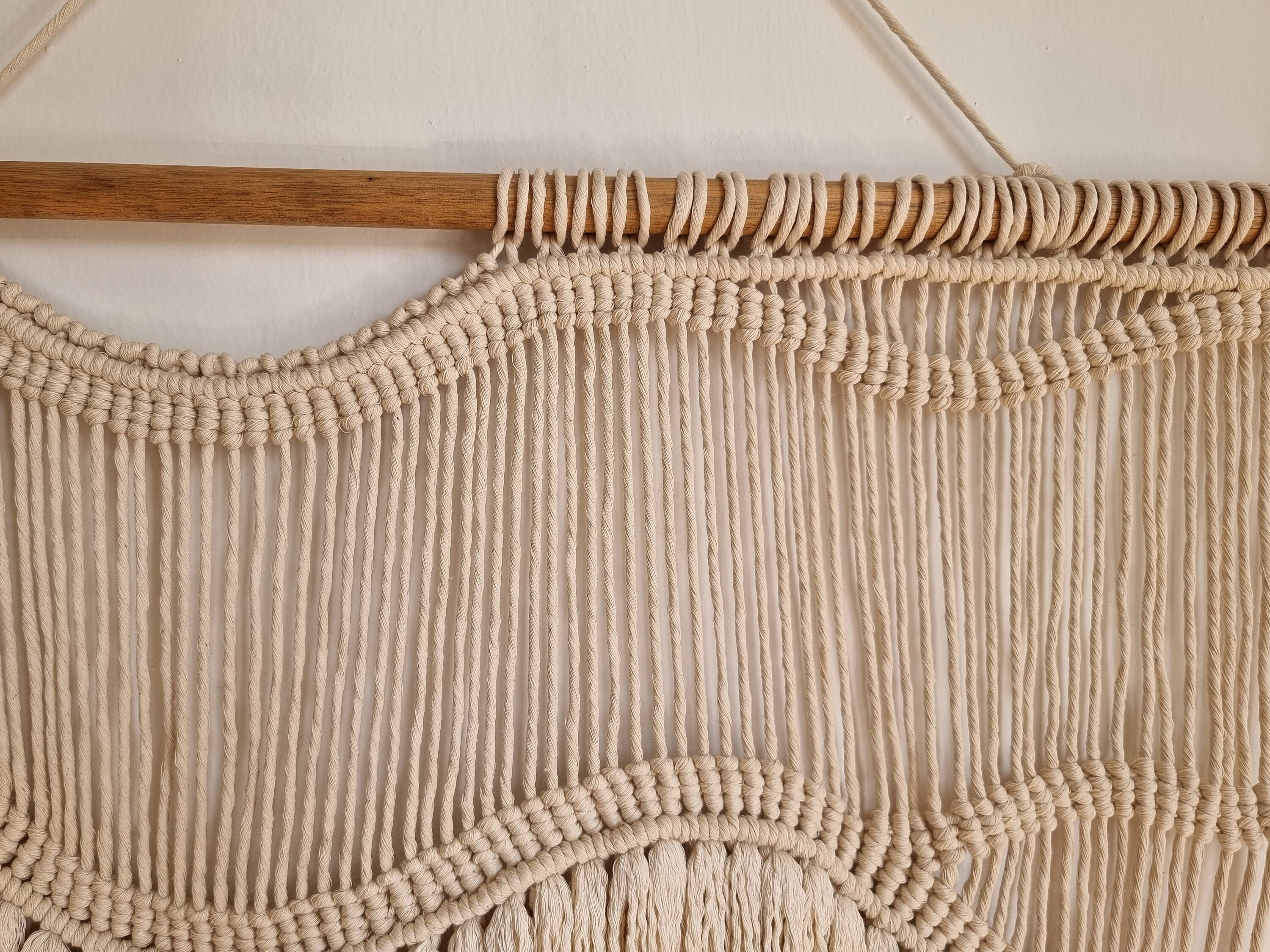 Handmade Macrame Headboard Wall Hanging Yarn Rope Art Boho Nordic Wall ...