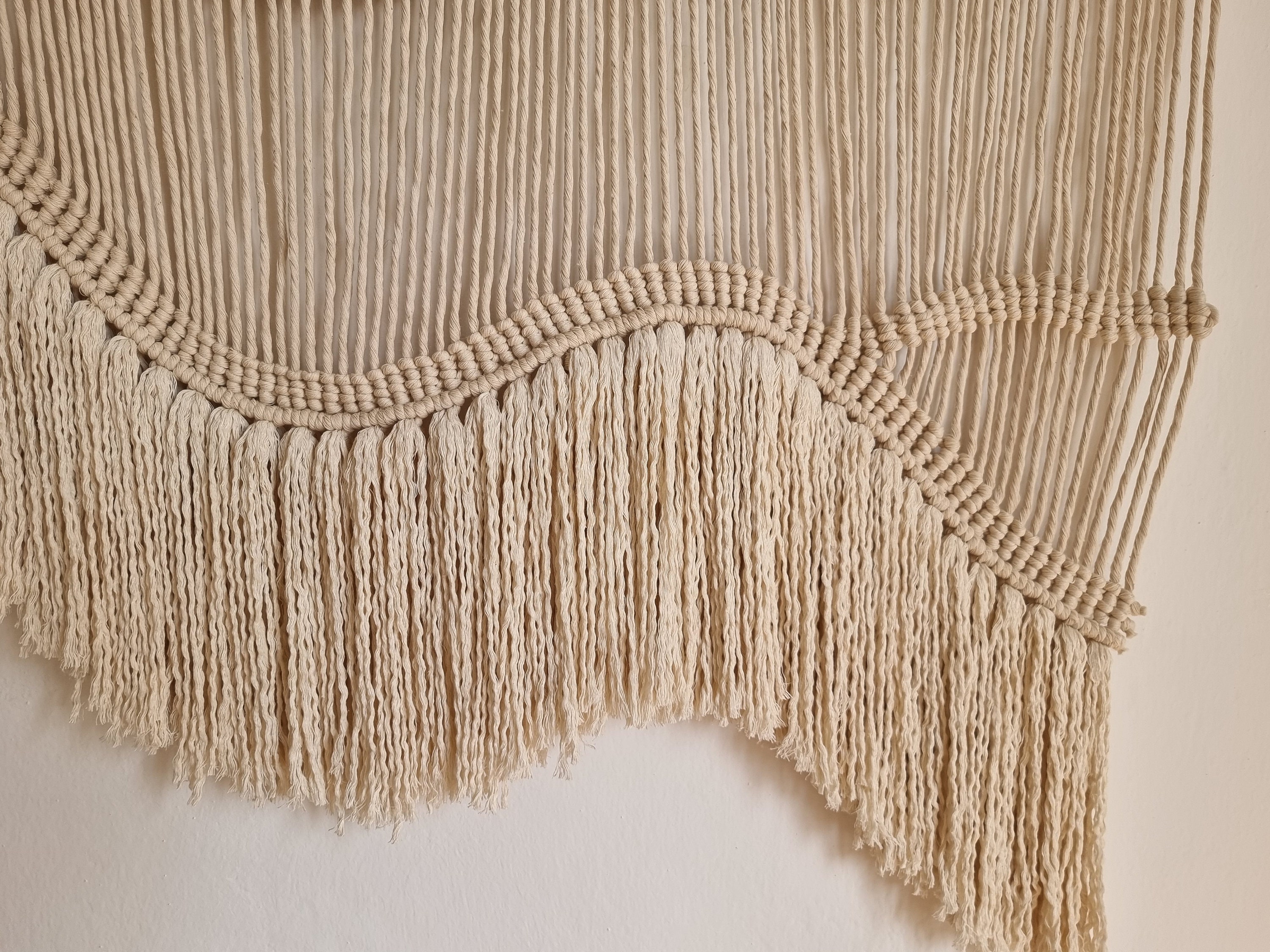 Handmade Macrame Headboard Wall Hanging Yarn Rope Art Boho Nordic Wall ...