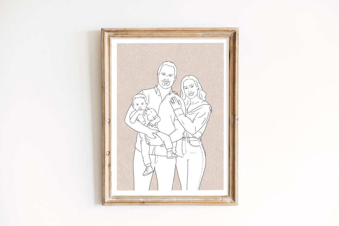 Custom Portrait for Family, Family Portrait Painting From Photo ...