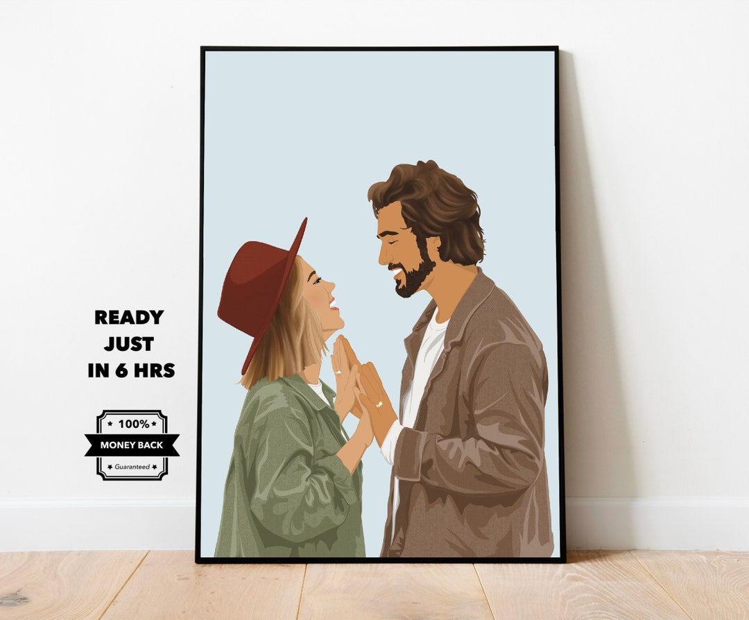 Custom Couple Portrait, Family Portrait, Faceless Portrait, Gift for ...