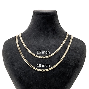 14K Monaco Gold Chain Necklace 4 Mm - Etsy