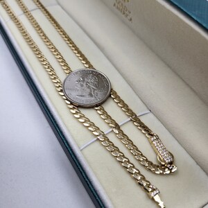 14K Monaco Gold Chain Necklace 4 Mm - Etsy