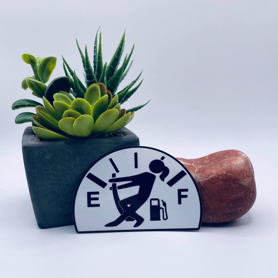 Gas Gauge Sticker, Fuel Tank Sticker Trades Sticker Gas Sticker Funny ...