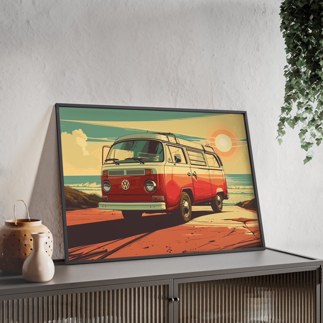 Wooden Frame Poster VW T3 - Etsy