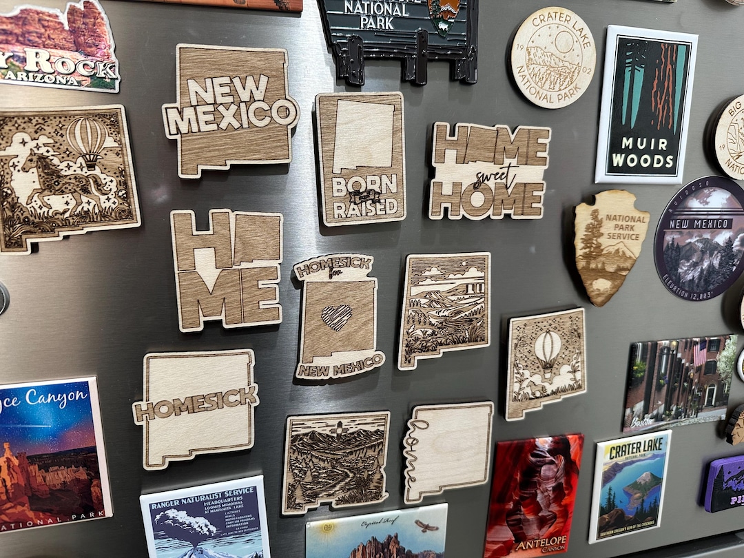 New Mexico Wooden Magnets - Souvenirs - Fridge Magnets - Etsy