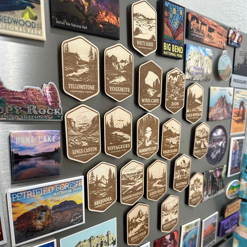 Laser Engraved National Parks Magnet: USA Hiking Gift - Etsy