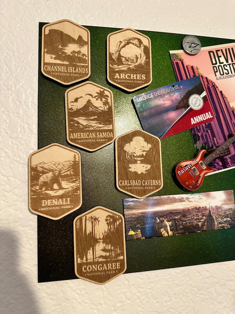 Laser Engraved National Parks Magnet: USA Hiking Gift - Etsy