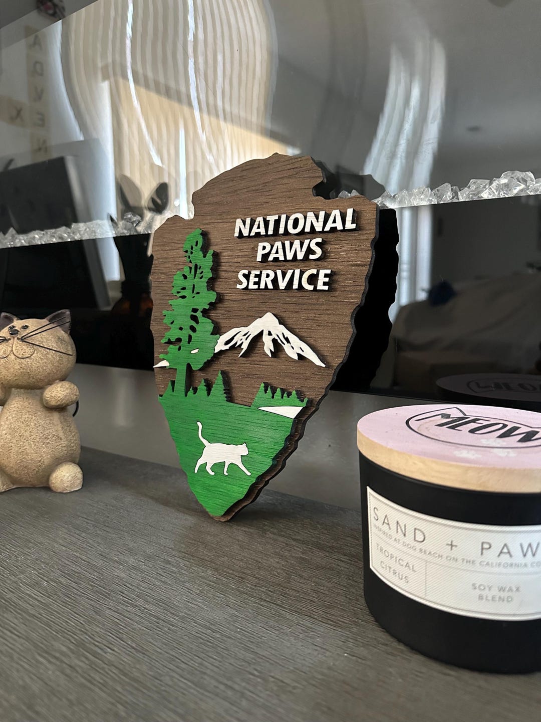 National Park Service With Cat Emblem Arrowhead, National Park Sign ...