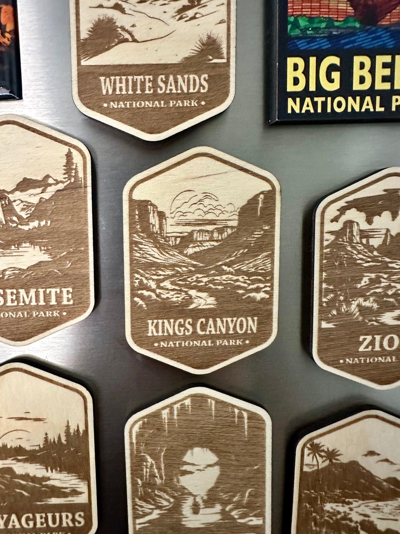 Laser Engraved National Parks Magnet: USA Hiking Gift - Etsy