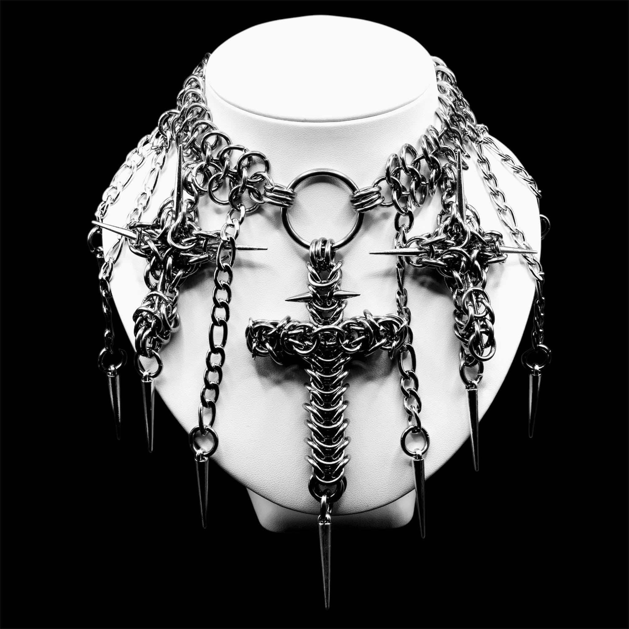 Handmade Stainless Steel Chainmail Choker: Goth Punk Necklace - Etsy