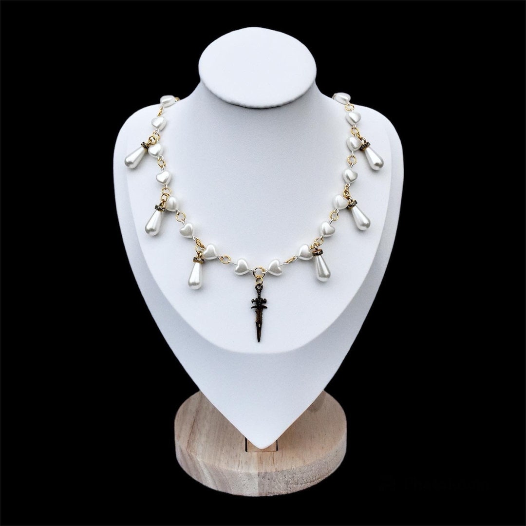 Pearl Blade of Devotion Necklace - Etsy