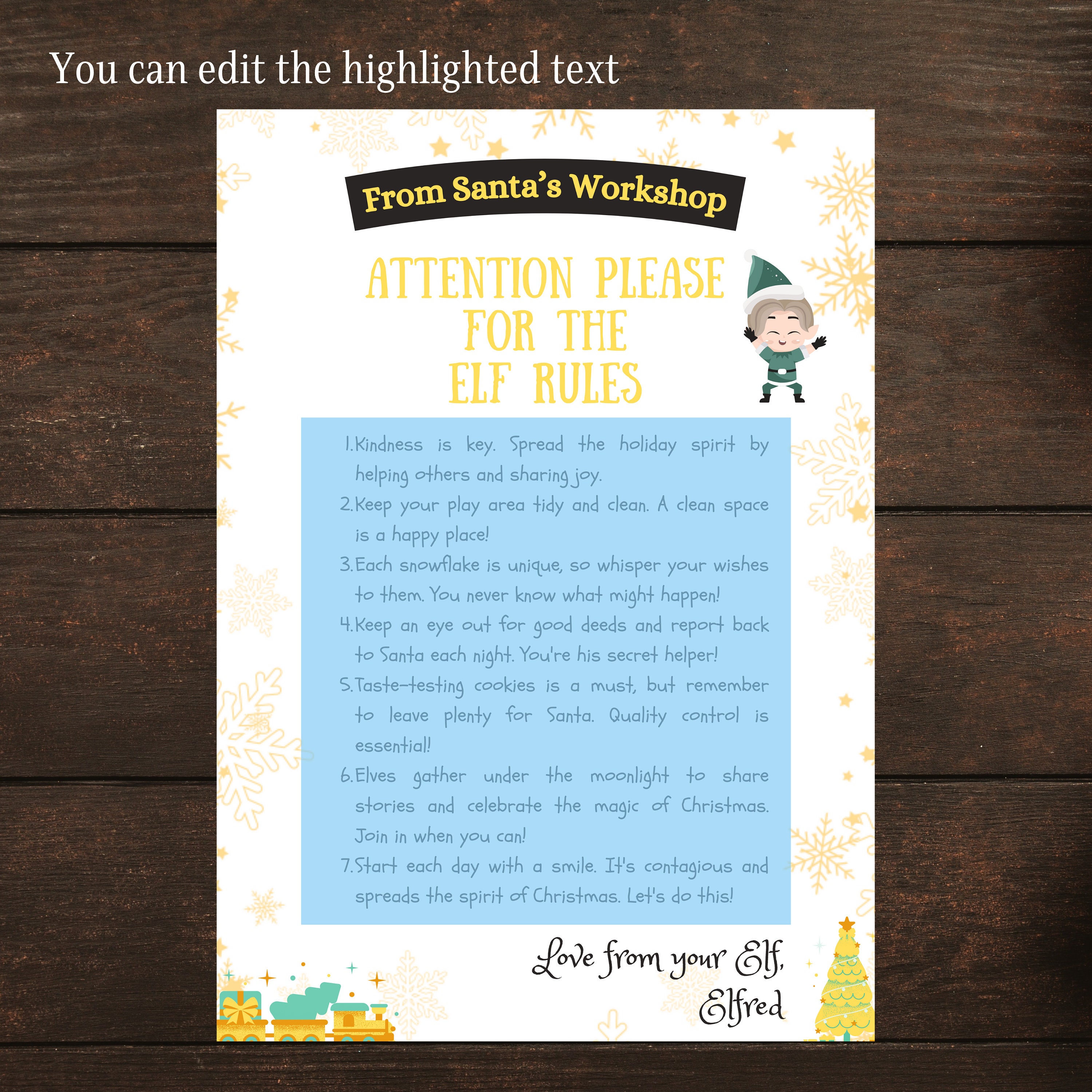 Editable Elf Hello Letter, Greetings From Elf, Elf Arrival, Elf Return ...