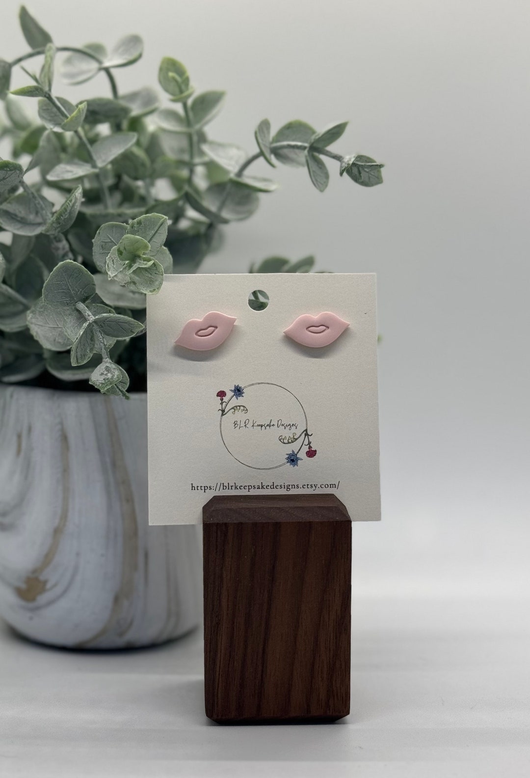 Pink Handmade Polymer Clay Lips - Etsy