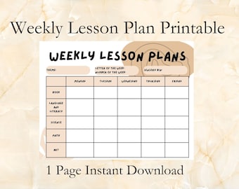 Infant Weekly Lesson Plan-black & White, Construction Printable Infant ...