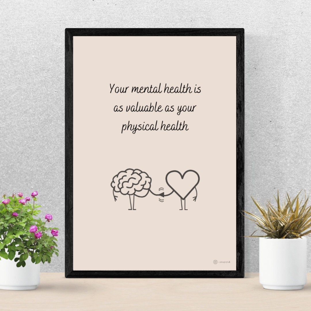 Mental & Physical Health Poster - Etsy