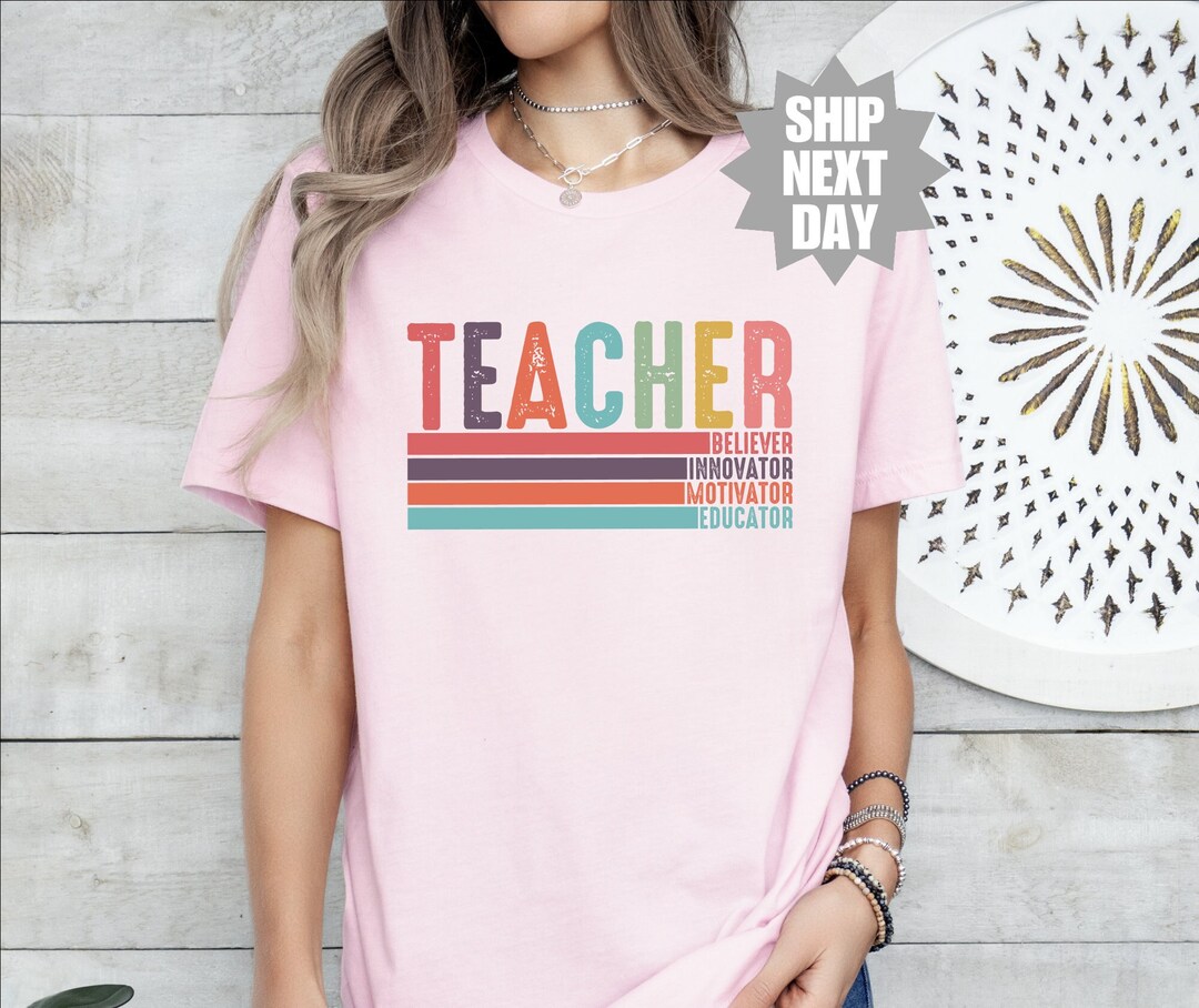 Retro Teacher T-shirt, Teacher Appreciation, Teacher Day Shirt, Funny ...