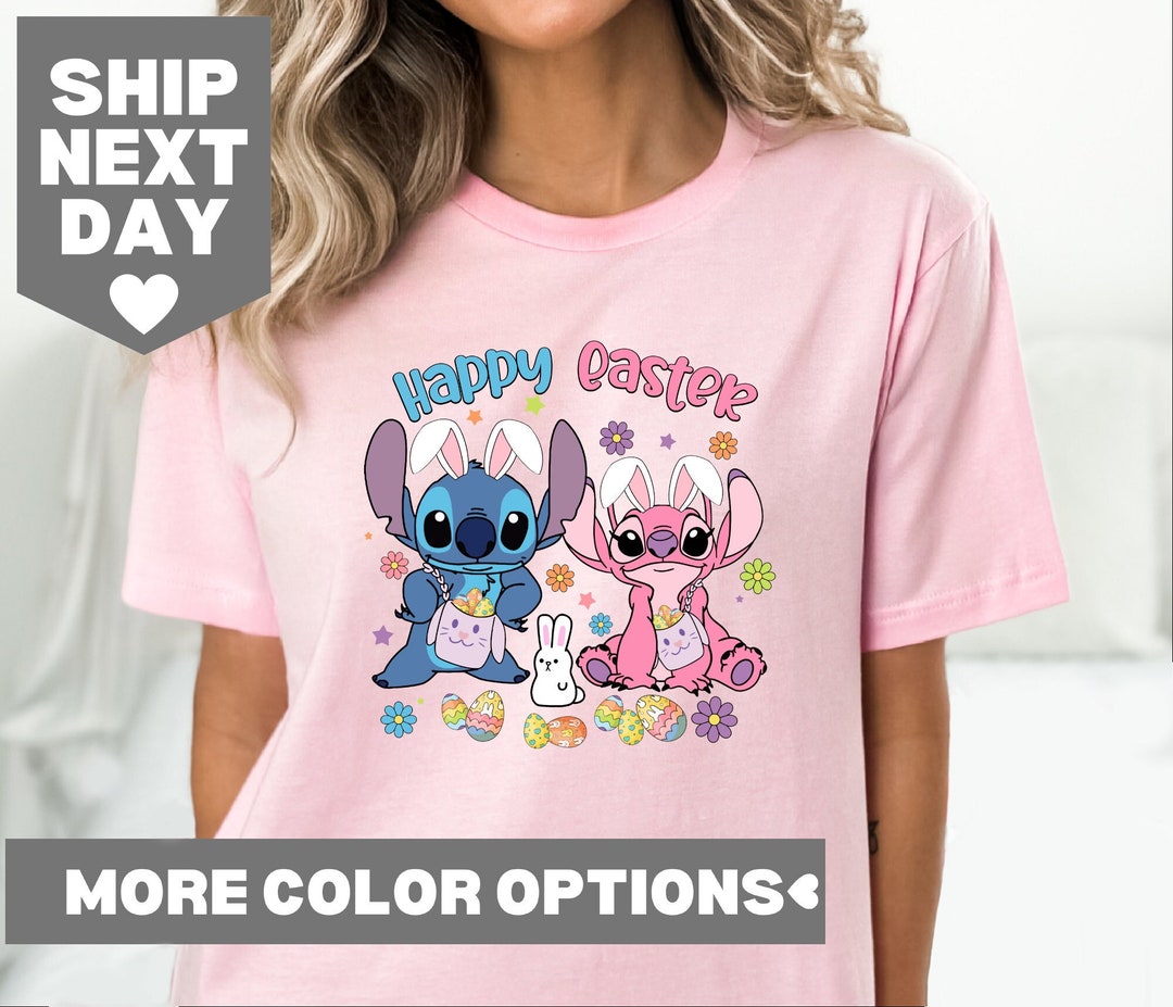 Lilo Stitch Happy Easter Shirt, Disney Stitch Happy Easter Shirt ...