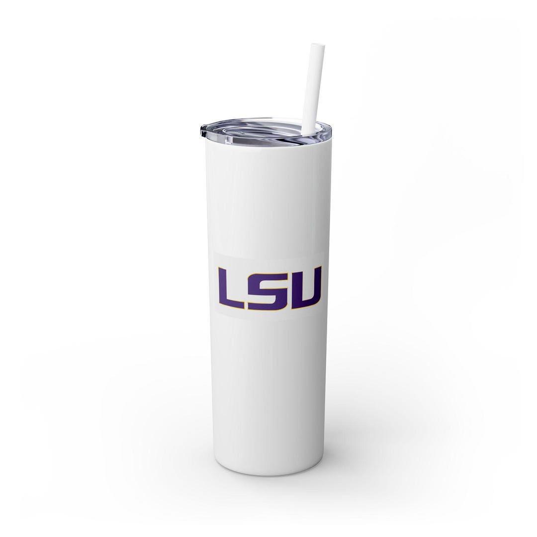 LSU Skinny Tumbler With Straw, 20oz - Perfect for Game Day, College ...