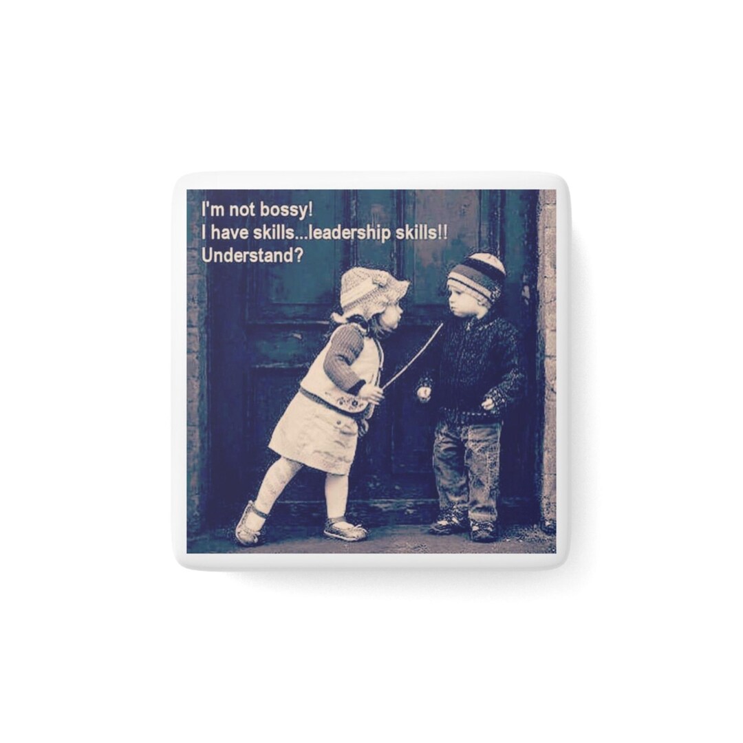 Leadership Skills Magnet, Empowering Kids Square Porcelain Magnet, Fun ...