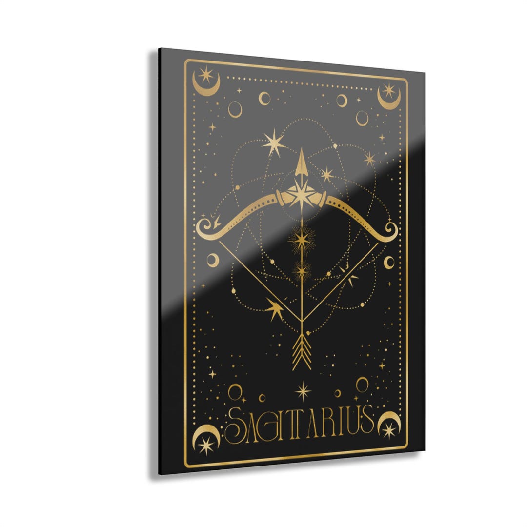 Sagittarius Zodiac Acrylic Wall Art Print Astrology Decor for Home ...