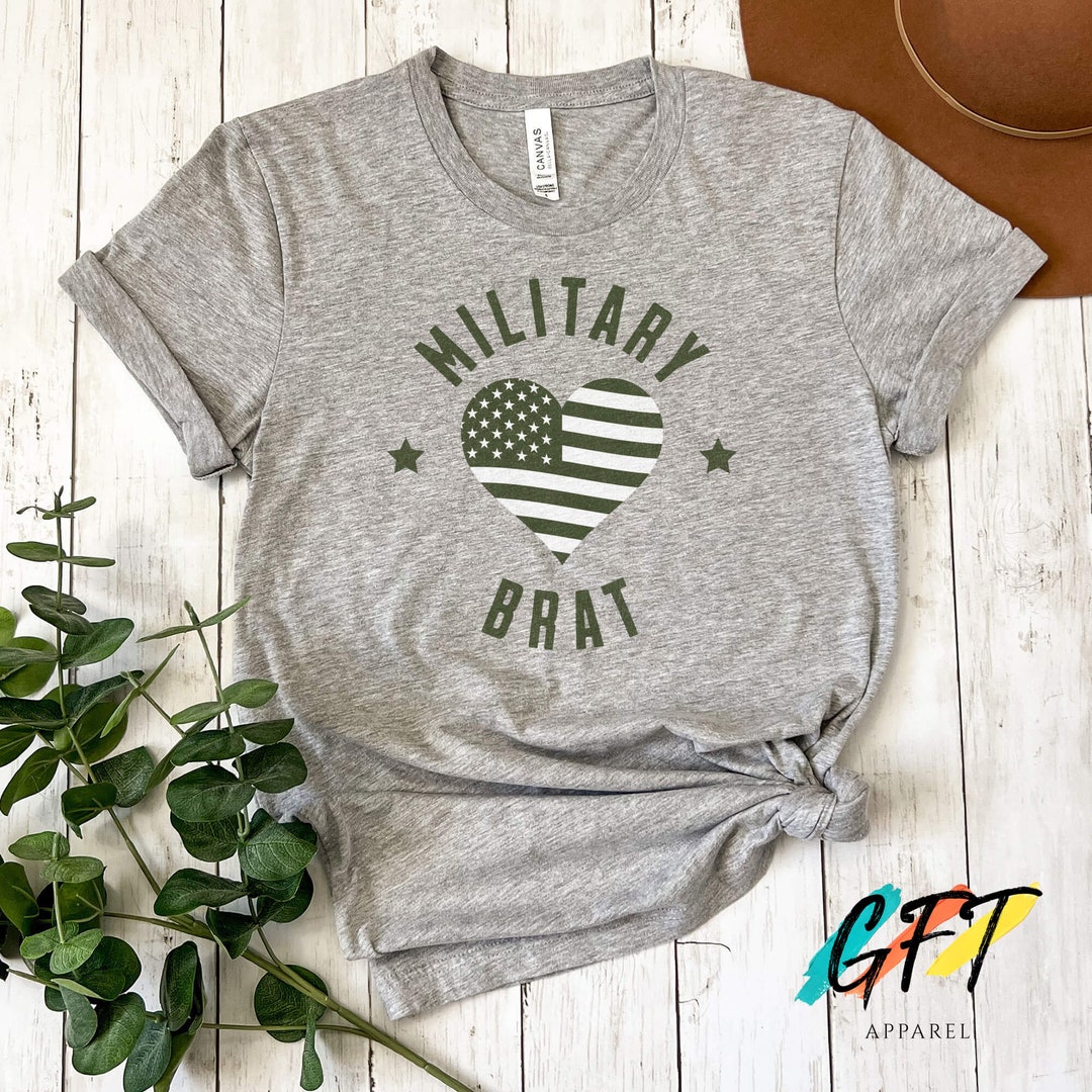Military Brat Shirt, Military Shirt, Vintage Style Cotton T-shirt ...