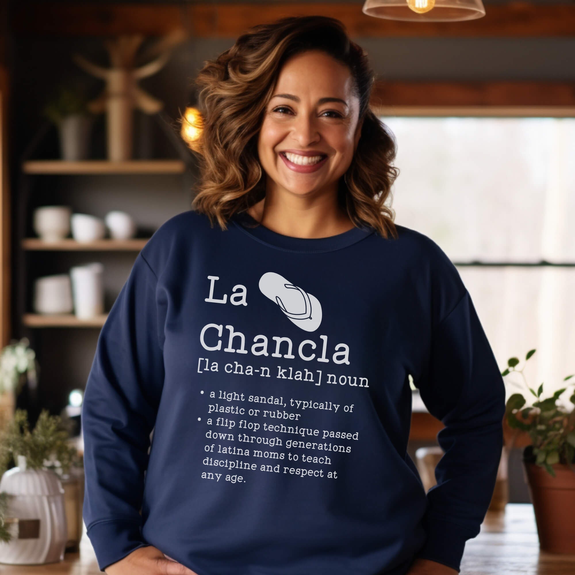 La Chancla Funny Sweatshirt, Hispanic Mom Sweater, Cute Latina Mom Gift ...