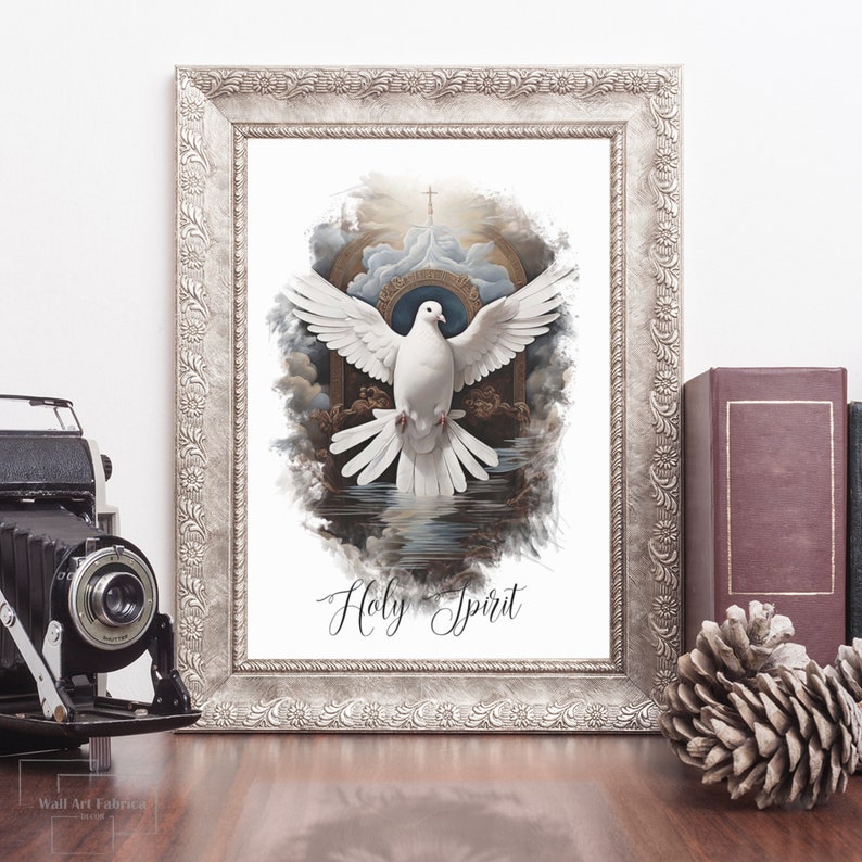 Holy Spirit Print Wall Art, Watercolor Design, Digital Printable ...