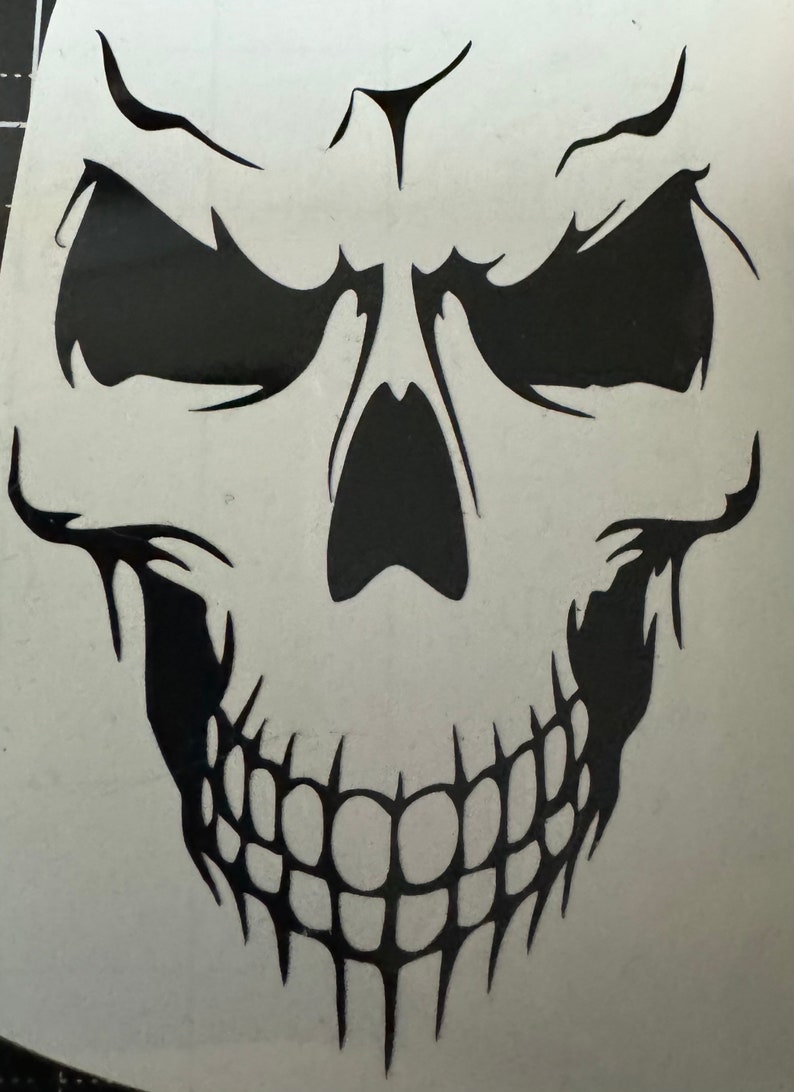 Skull Face Decal - Etsy