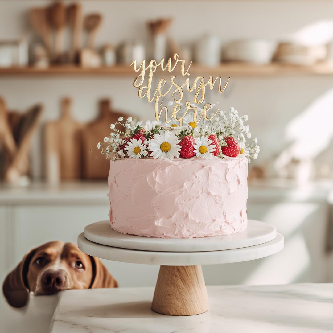 Cake Mockup, Cake Photo, Cake Topper Mockup, Cake Mock Up, Professional ...