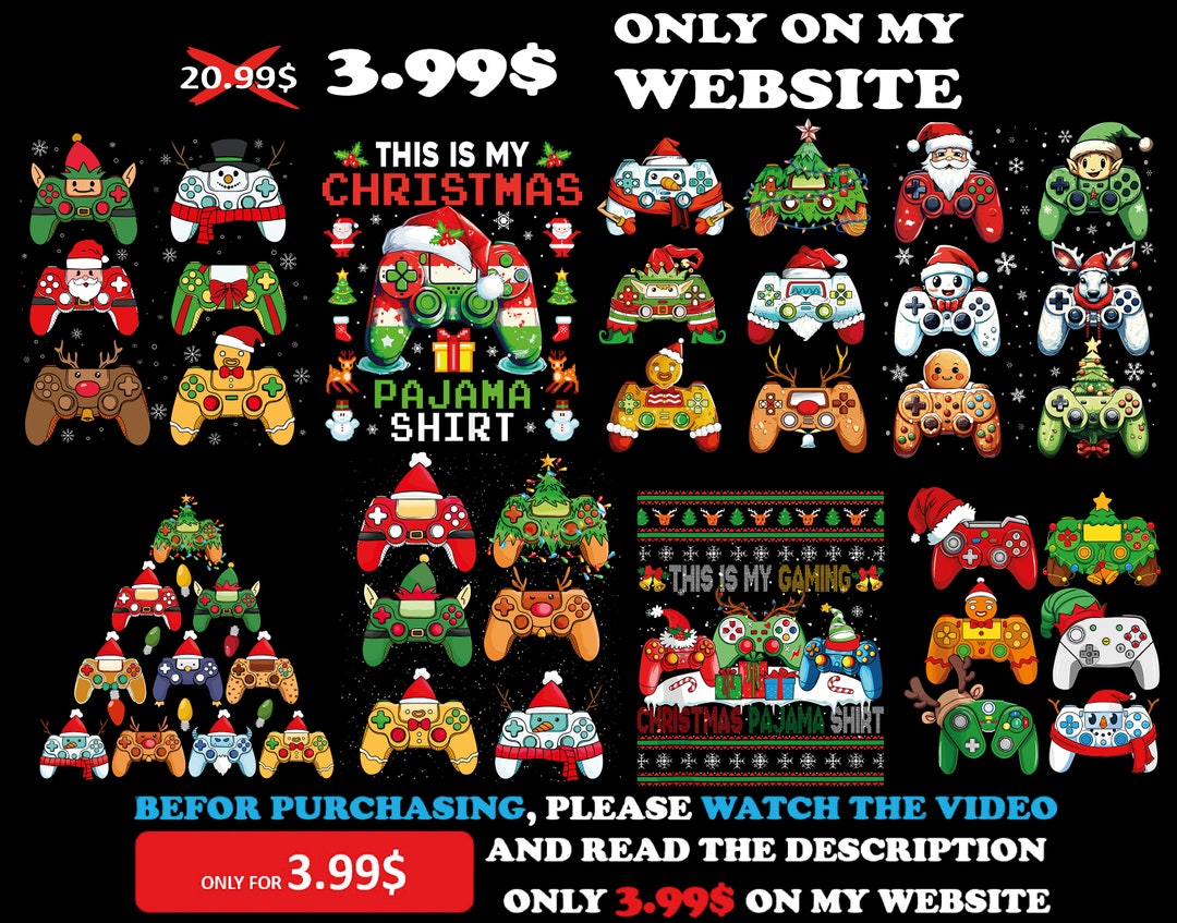 Christmas Santa Deer Gaming Controllers Christmas Game - Etsy