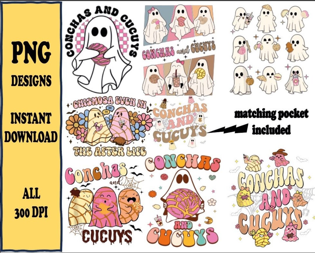 Mexican Ghost Png Bundle Creepy Conchita Era Png Conchas and - Etsy