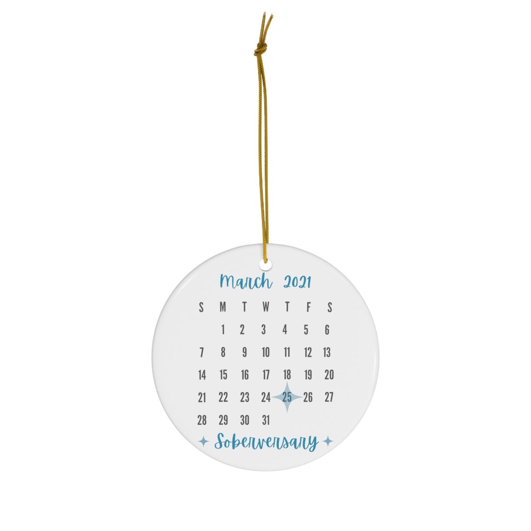 PERSONALIZED Sobriety Date Ornament Christmas Ornament Recovery ...