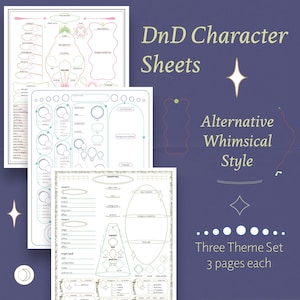 Dnd Alternative 5E Character Sheets - Three Theme Set - Minimal ...