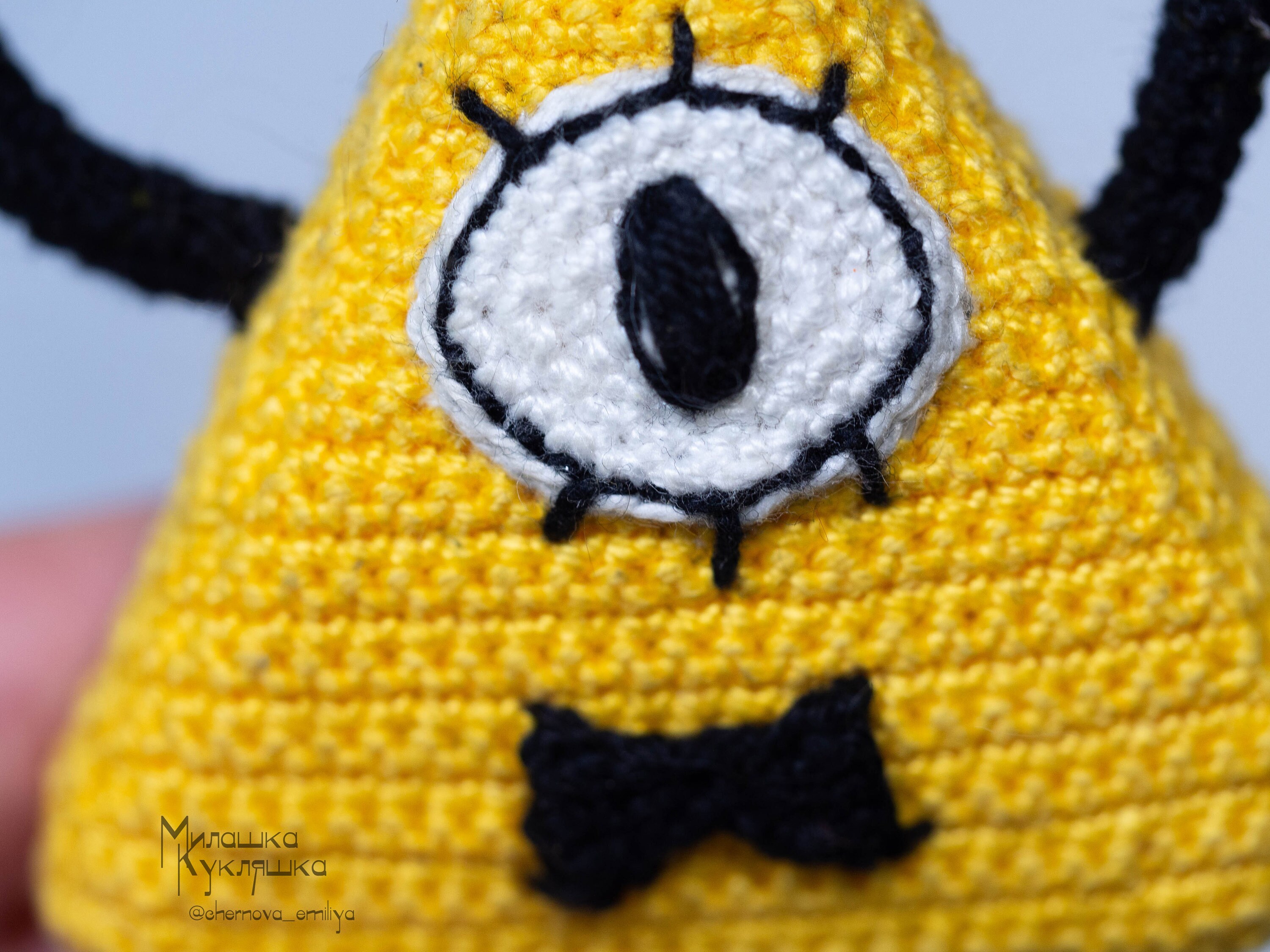 Crochet Bill Pattern Yellow Triangle Demon, Amigurumi Toy. English US ...