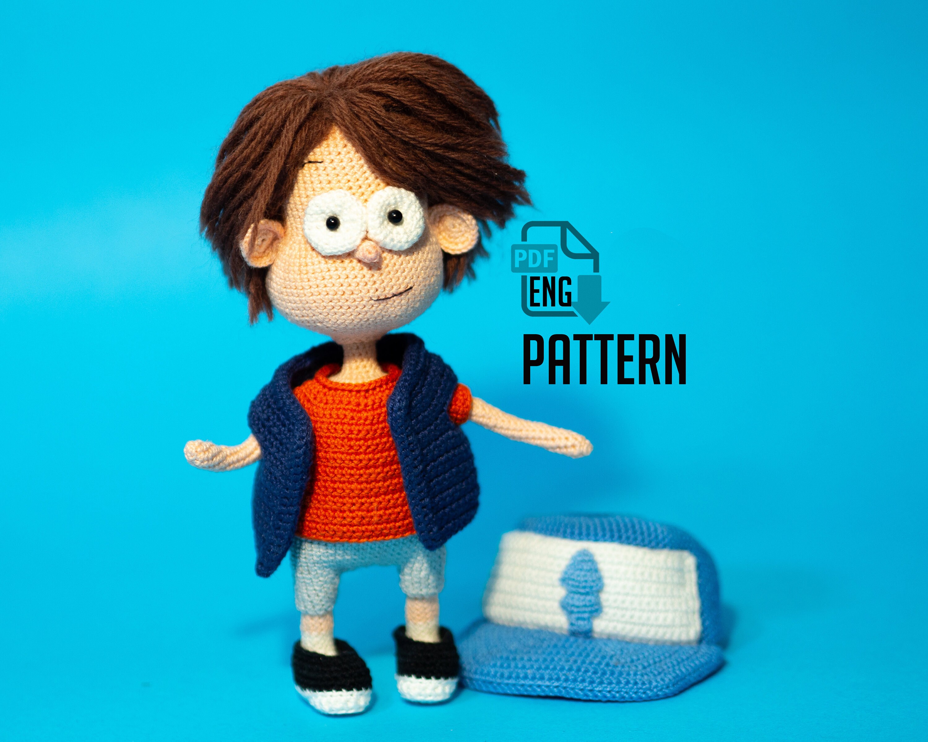 Dipper Crochet Pattern: Amigurumi Frame Doll With Clothes (PDF) - Etsy