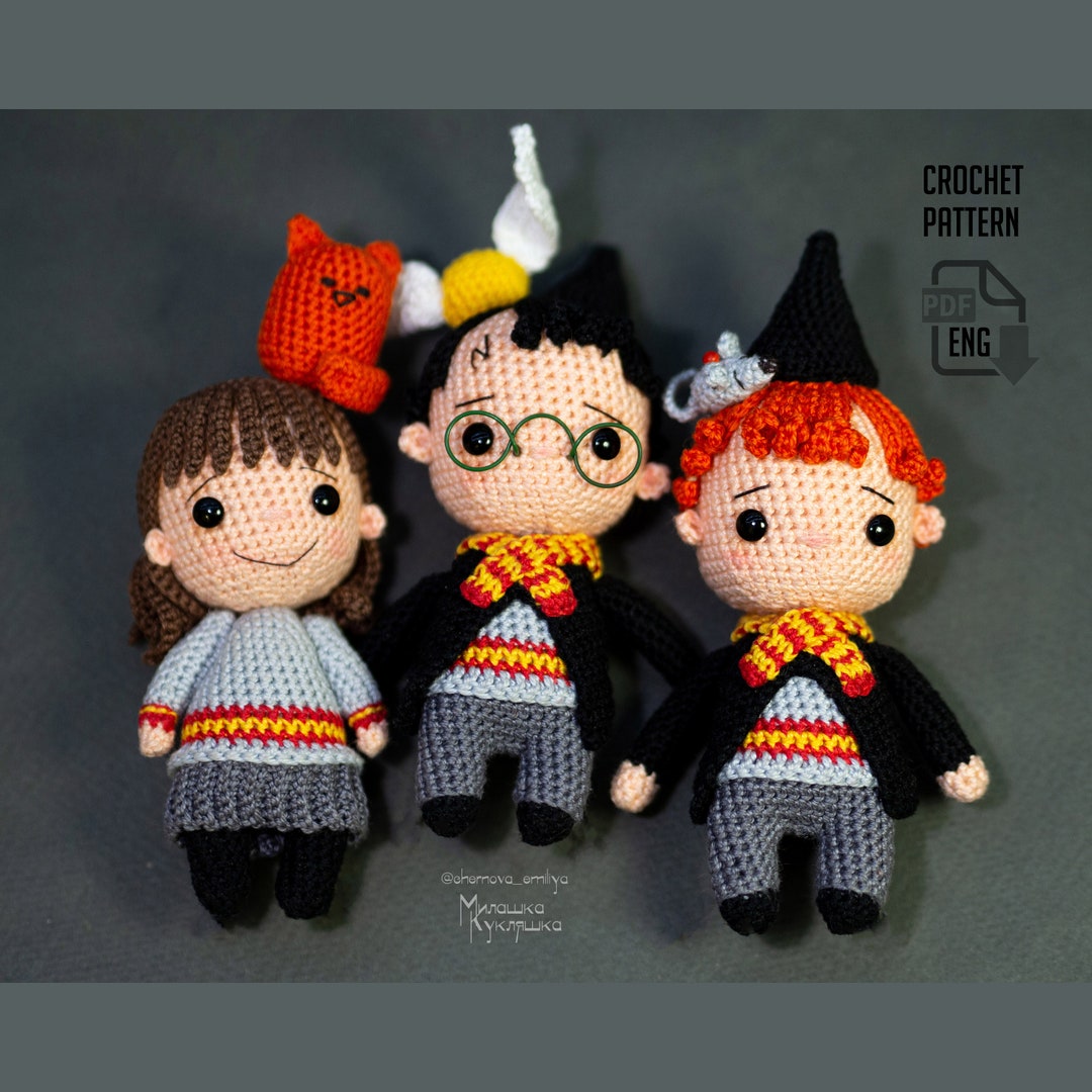 Set Wizards Crochet Patterns / Amigurumi Dolls Boys Magician and Cute ...