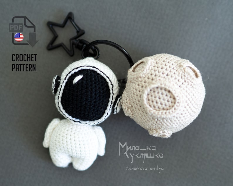 Amigurumi Astronaut Pattern. Chibi Cosmonaut Crochet Cute Doll Tutorial ...