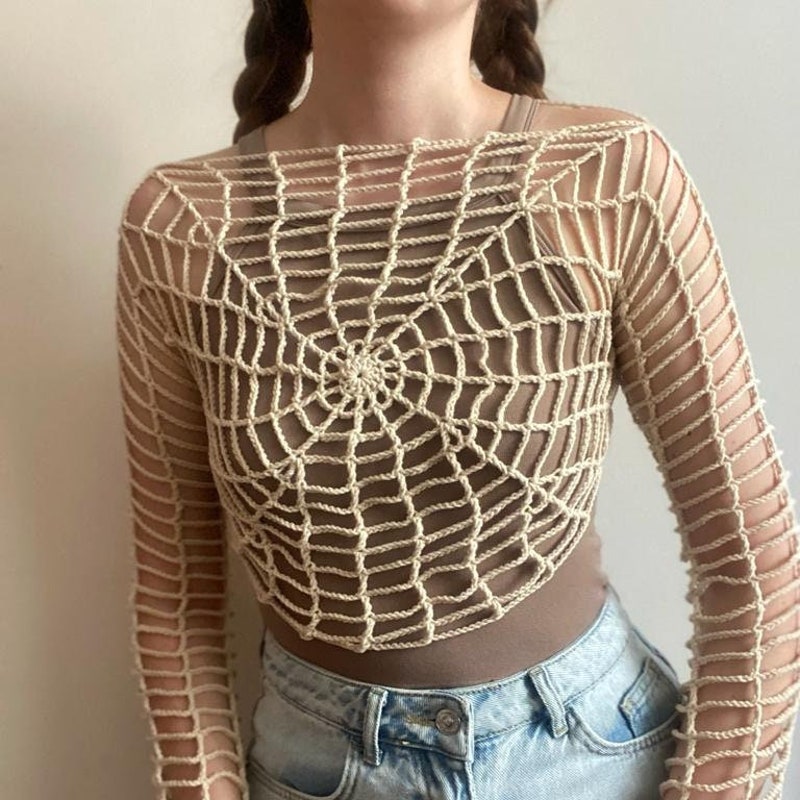 Spider Web Sweater - Etsy