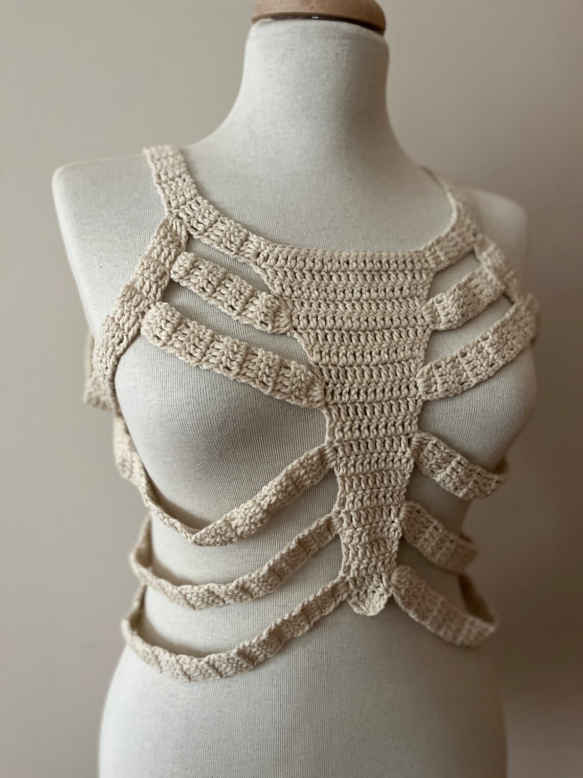 Crochet Skeleton Corset Top: Halloween Knit Outfit - Etsy