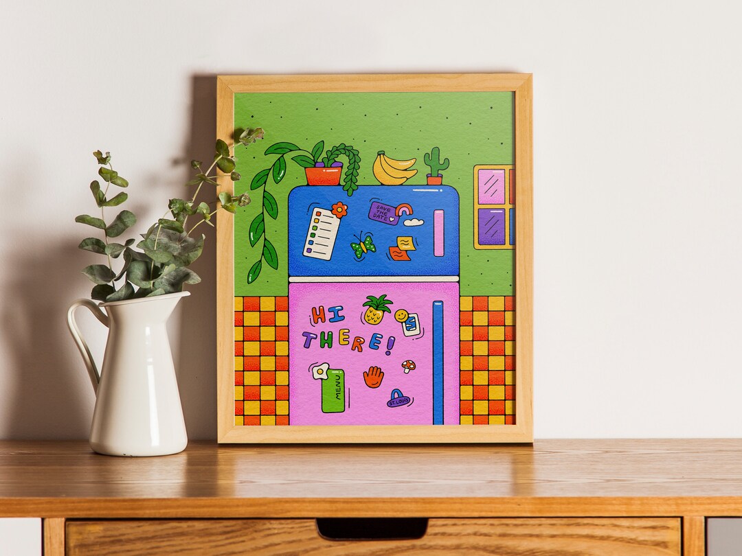 Kitchen Fridge Wall Art Print 8 X 10 - Etsy