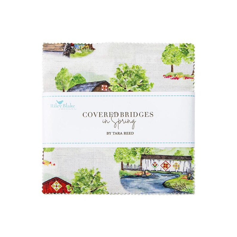 Covered Bridges in Spring 5" Stacker (5-15820-42) by Tara Reed for ...