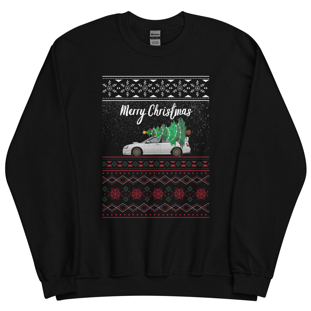 Subaru WRX Ugly Christmas Sweater, Turbo Car Lover Holiday Sweatshirt ...