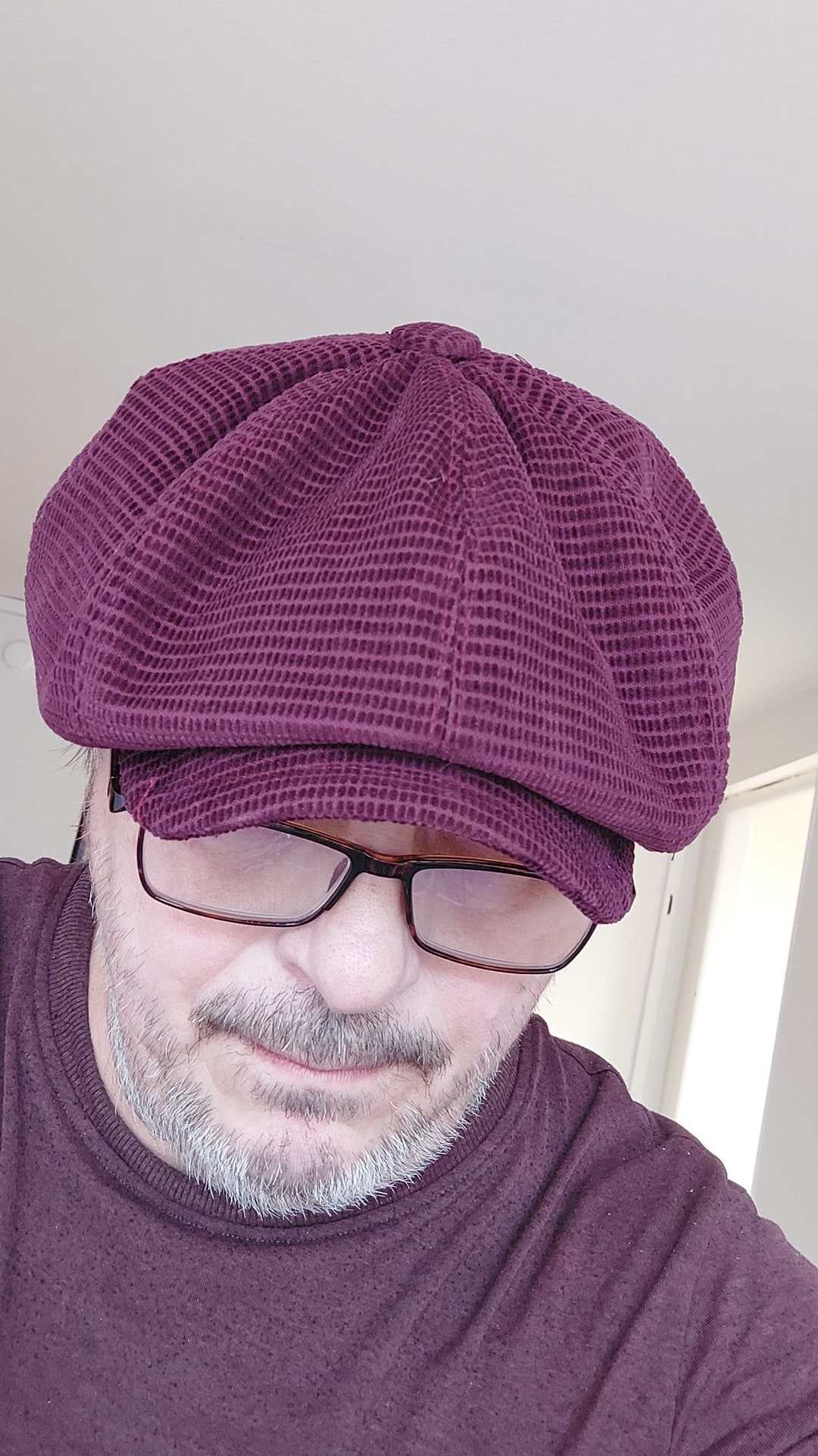 Burgundy Corduroy Cap - Etsy