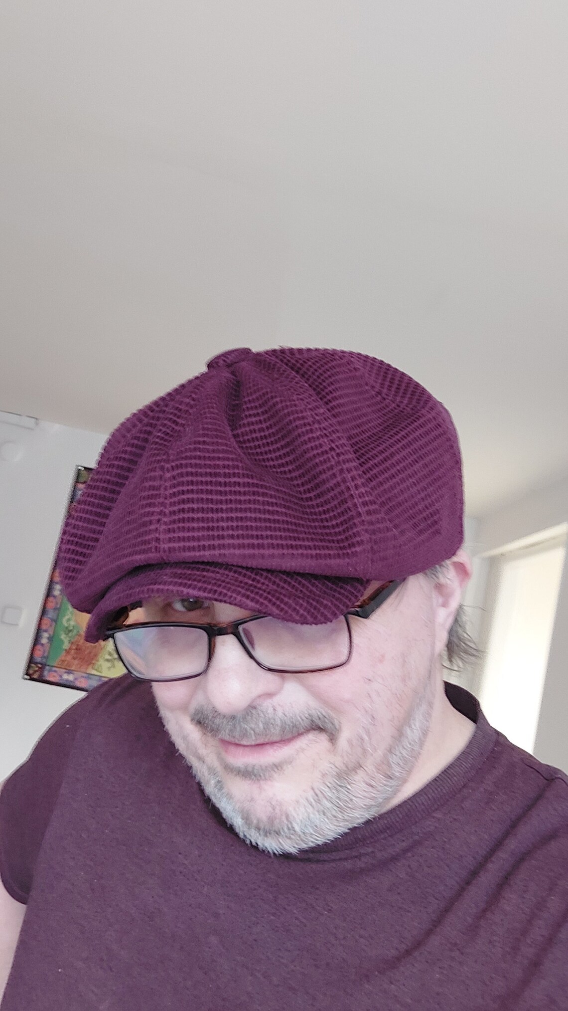 Burgundy Corduroy Cap - Etsy