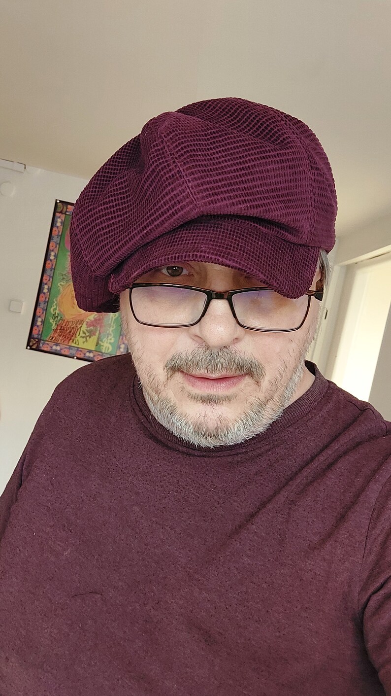 Burgundy Corduroy Cap - Etsy